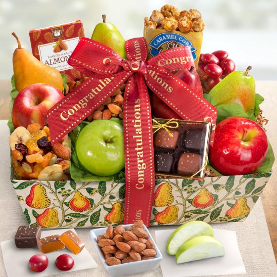 Congratulations Orchard Delight Fruit and Gourmet Basket - AA4094C | A ...