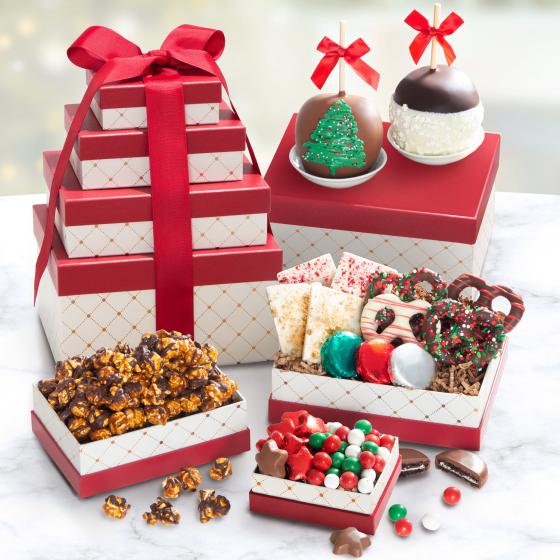 Christmas Candy Shoppe with Caramel Apples Tower - ATC0410 | A Gift Inside