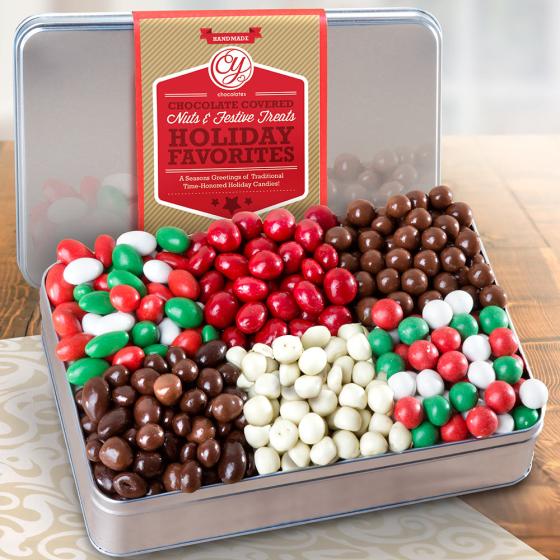 Holiday Favorite Chocolates and Candies in Silver Gift Tin - CY2260 | A ...