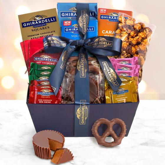 Ghirardelli Grand Dessert Gift Basket - GHA2001 | A Gift Inside