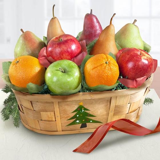 Merry Christmas Fruit Basket - AA4064 | A Gift Inside