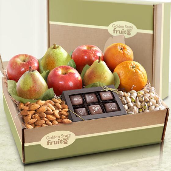Gracious Giver Deluxe Fruit and Gourmet Gift Box - AB2005 | A Gift Inside